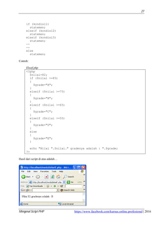 Mengenal script php 3 | PDF
