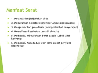 Mengenal serat pangan, apa bedanya dengan serat | PPTX