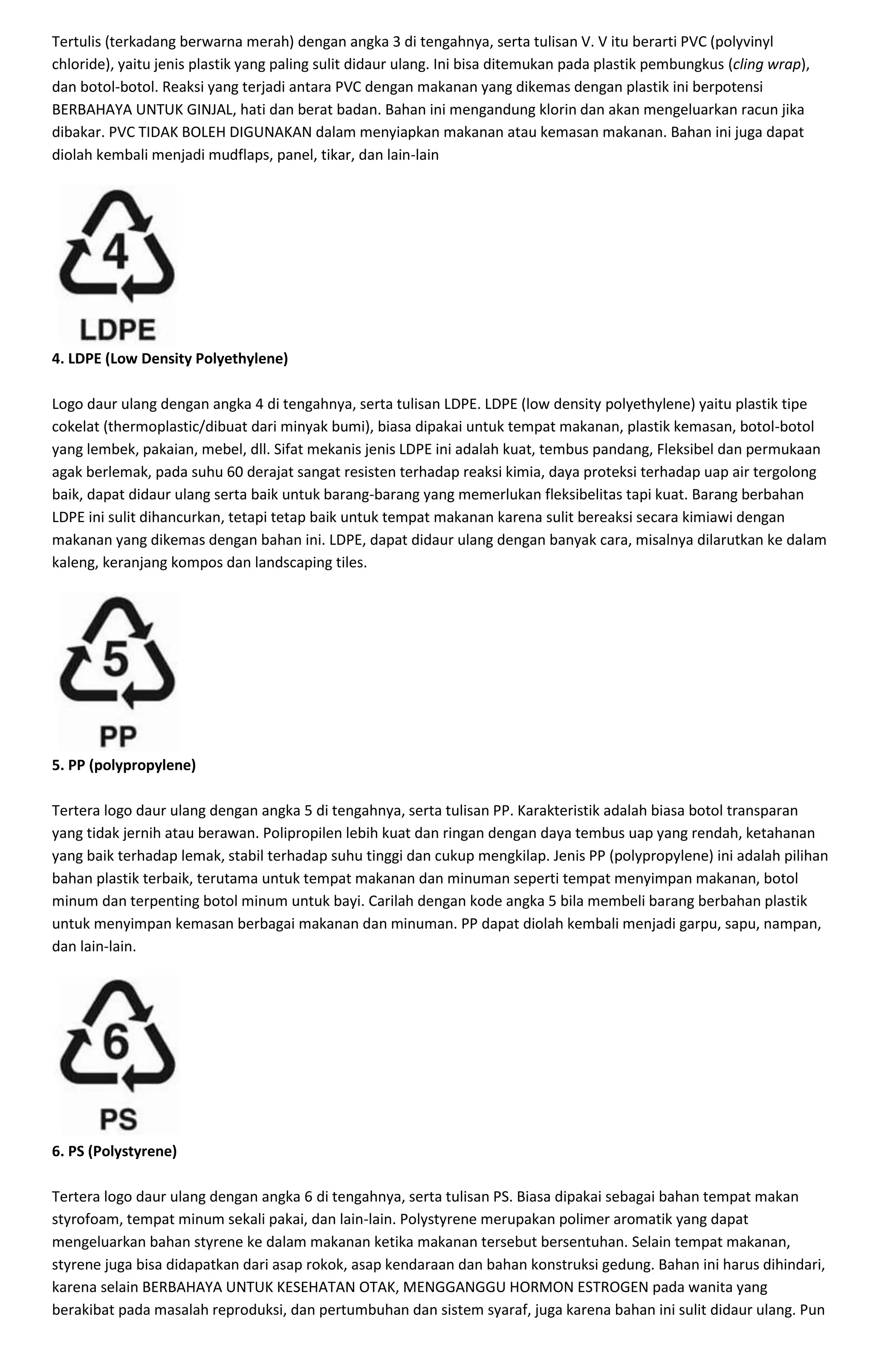 daur ulang Mengenal simbol daur ulang botol | DOCX