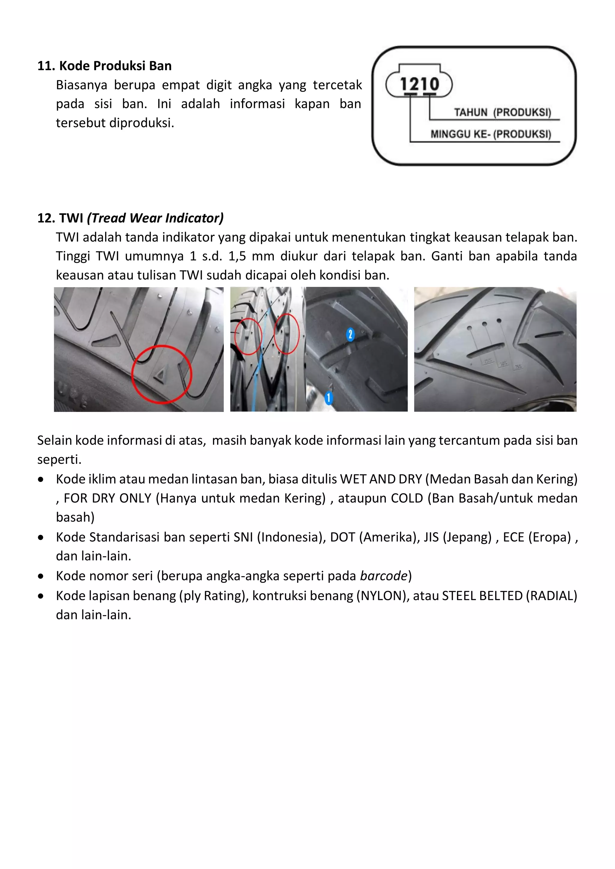 Mengenal simbol informasi pada ban | PDF