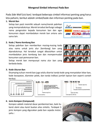 Mengenal simbol informasi pada ban | PDF