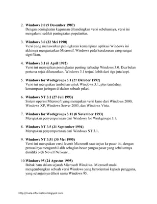 Mengenal sistem operasi windows | DOCX