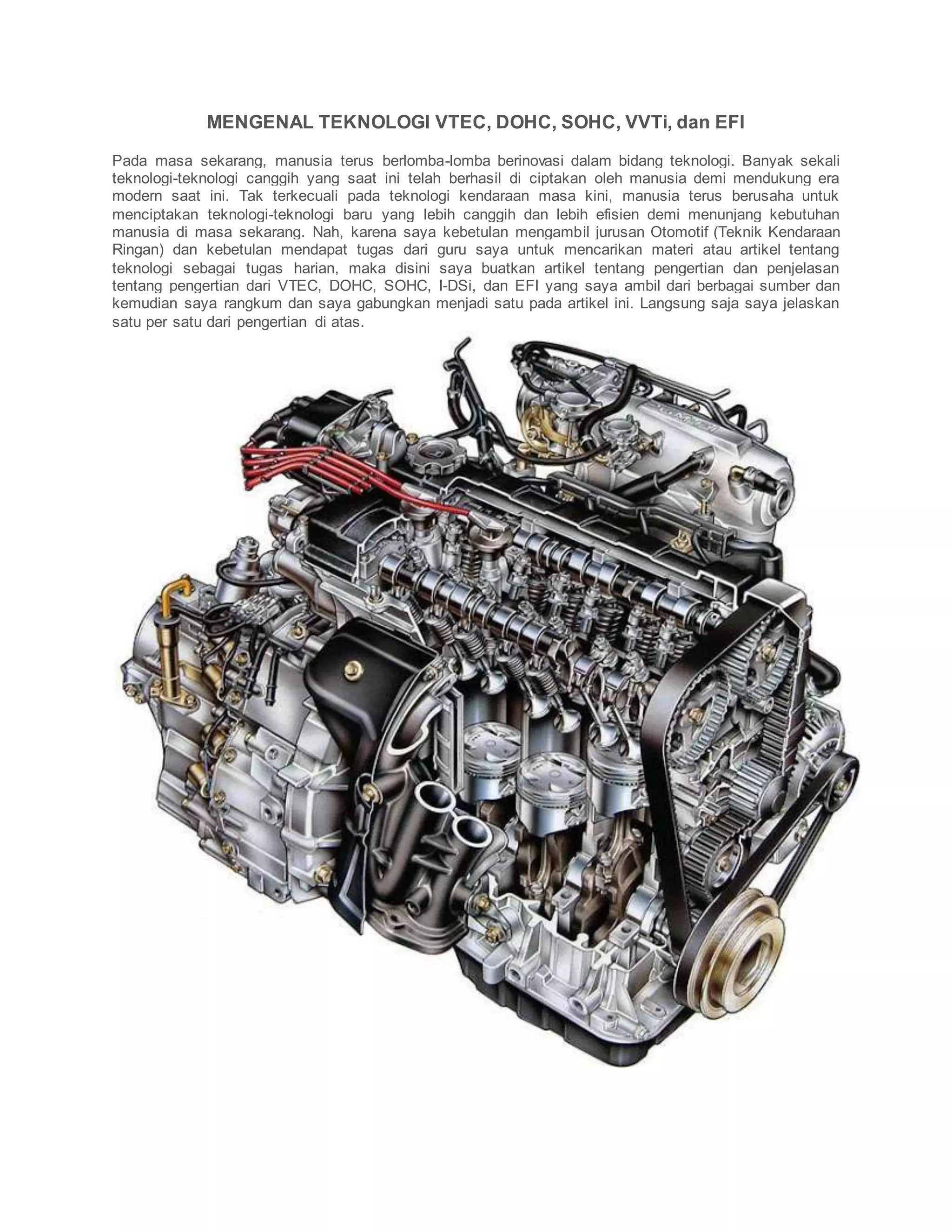 Mengenal teknologi vtec | PDF