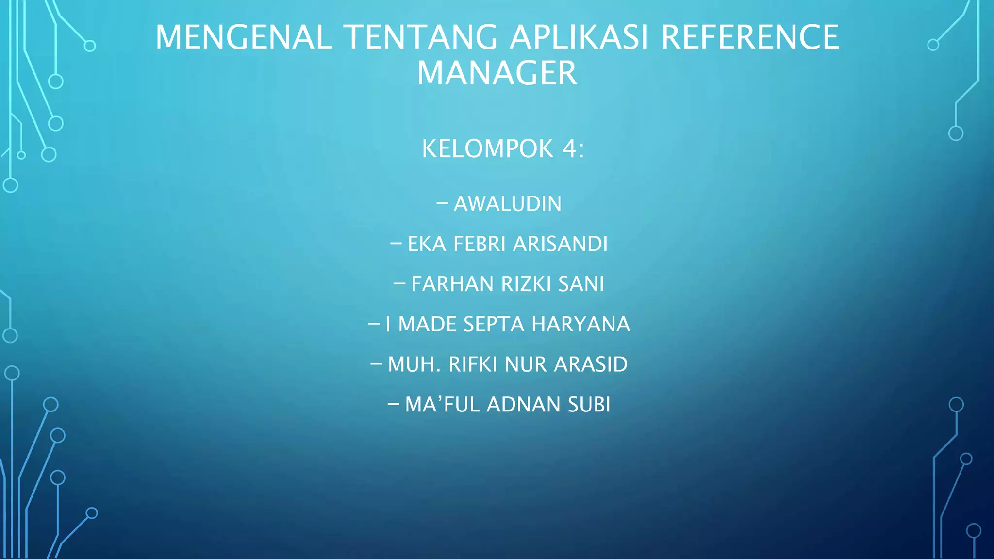 Mengenal tentang aplikasi reference manager | PPT