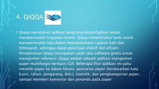 Mengenal tentang aplikasi reference manager | PPT