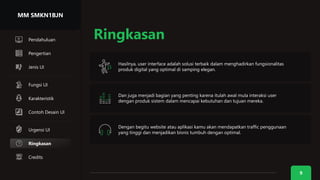 MATERI DESAIN MEDIA INTERAKTIF - MENGENAL USER INTERFACE | PPTX