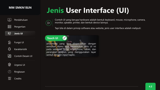 MATERI DESAIN MEDIA INTERAKTIF - MENGENAL USER INTERFACE | PPTX