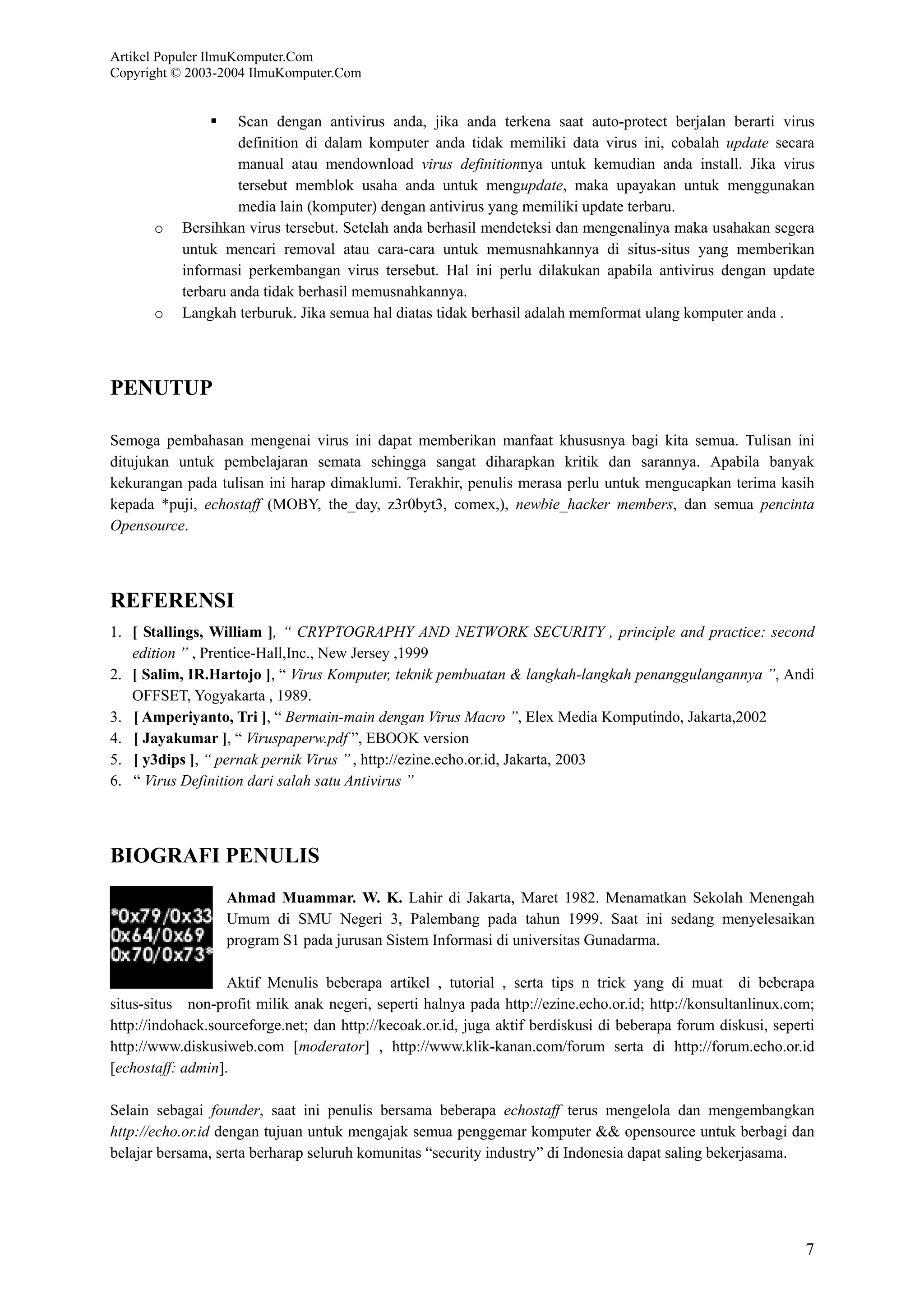 Mengenal virus komputer | PDF