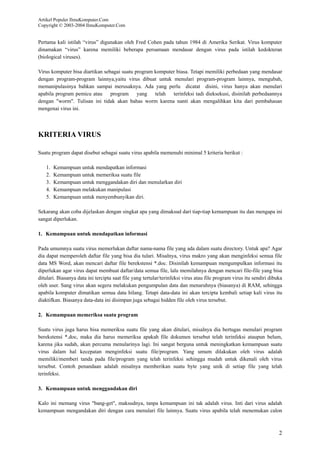 Mengenal virus komputer | PDF