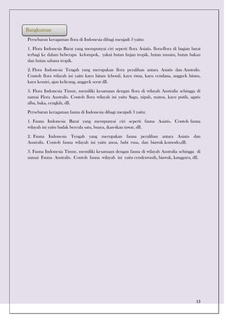 Mengetahui persebaran flora dan fauna di Indonesia | PDF