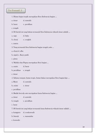 Mengetahui persebaran flora dan fauna di Indonesia | PDF