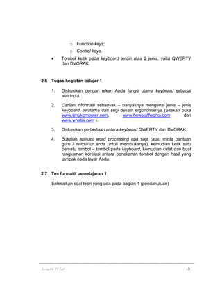 Mengetik 10 jari | PDF