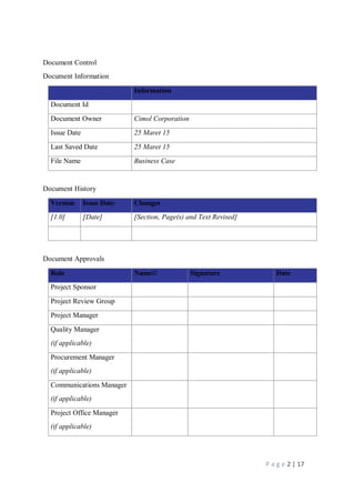 Mengevaluasi kasus bisnis contoh laporan business case | PDF