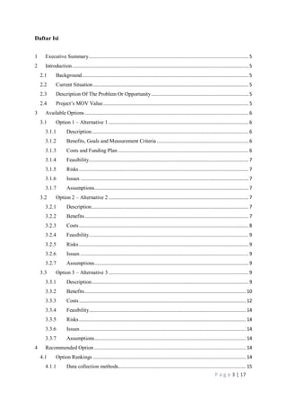 Mengevaluasi kasus bisnis contoh laporan business case | PDF