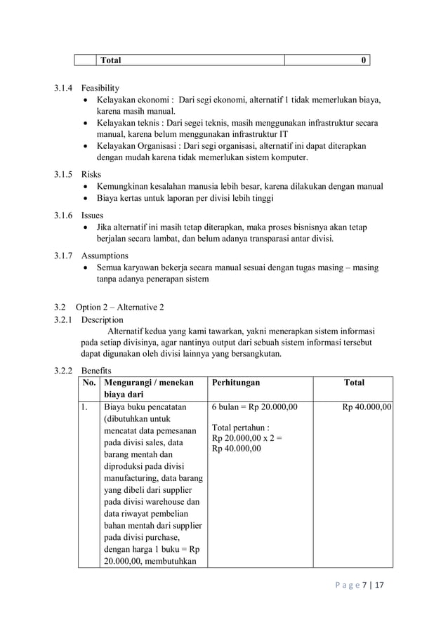 Mengevaluasi kasus bisnis contoh laporan business case | PDF