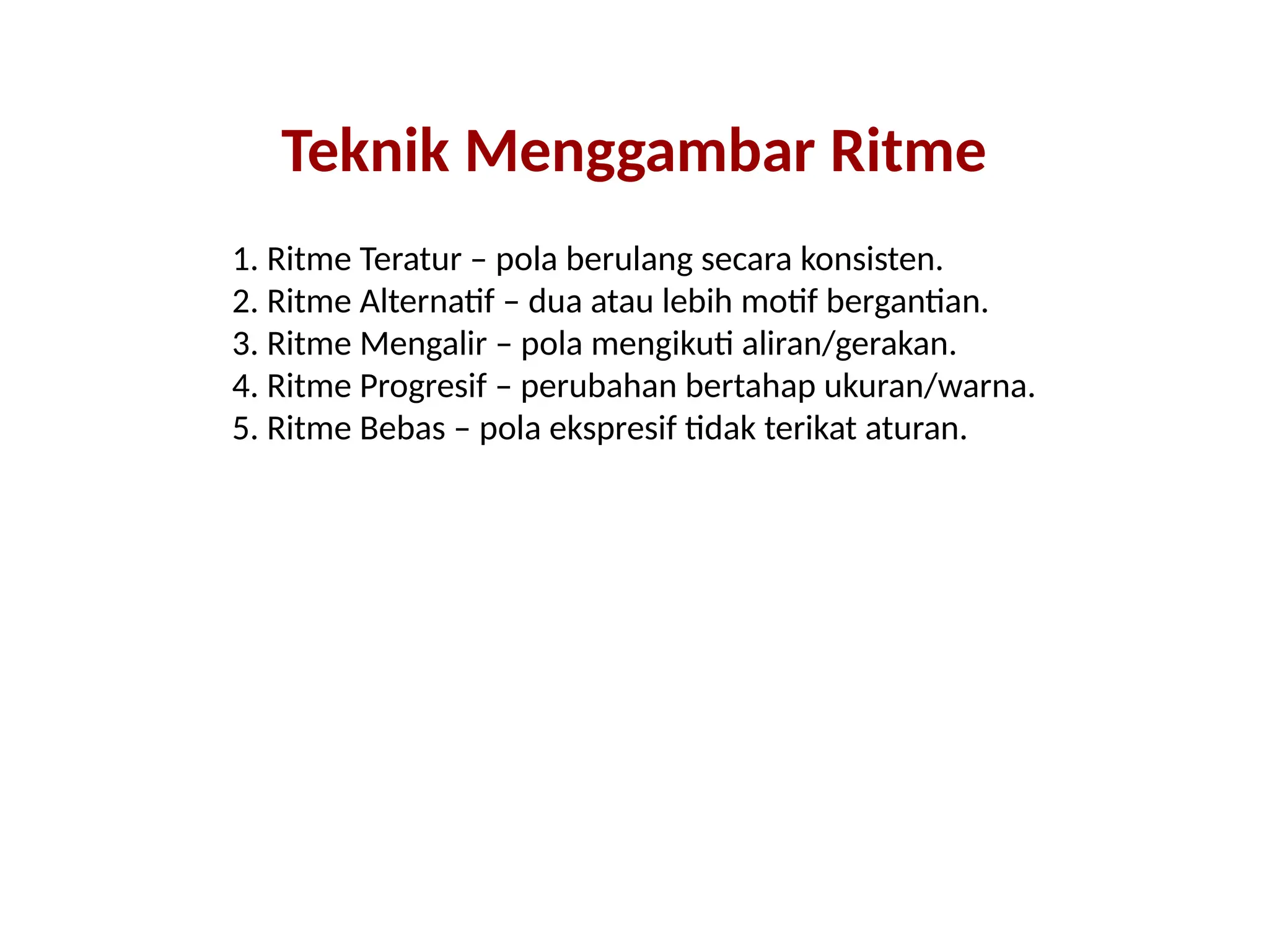 Menggambar_Ritme_Seni_Rupa kelas 6 semester 1 | PPTX