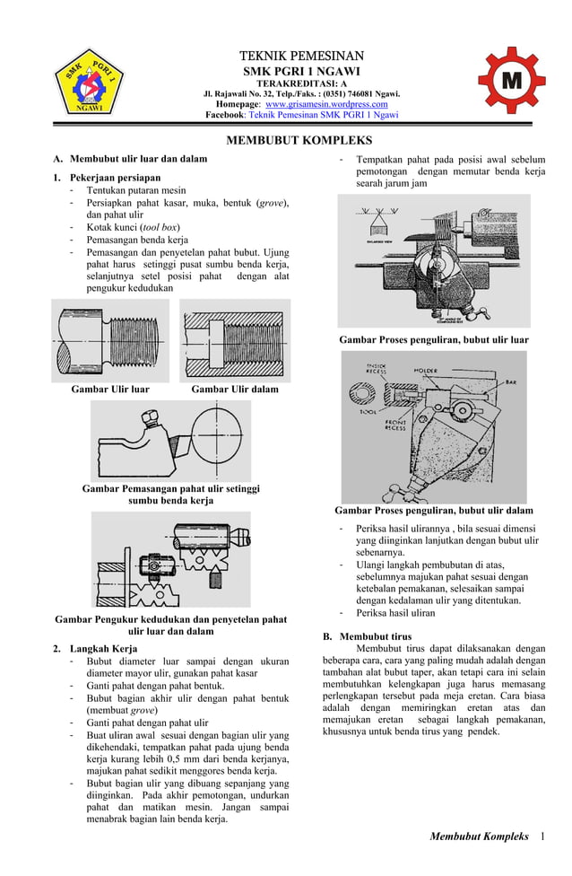 Menggunakan mesin-bubut-kompleks | PDF