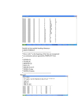 Menggunakan aplikasi wrplot | DOC