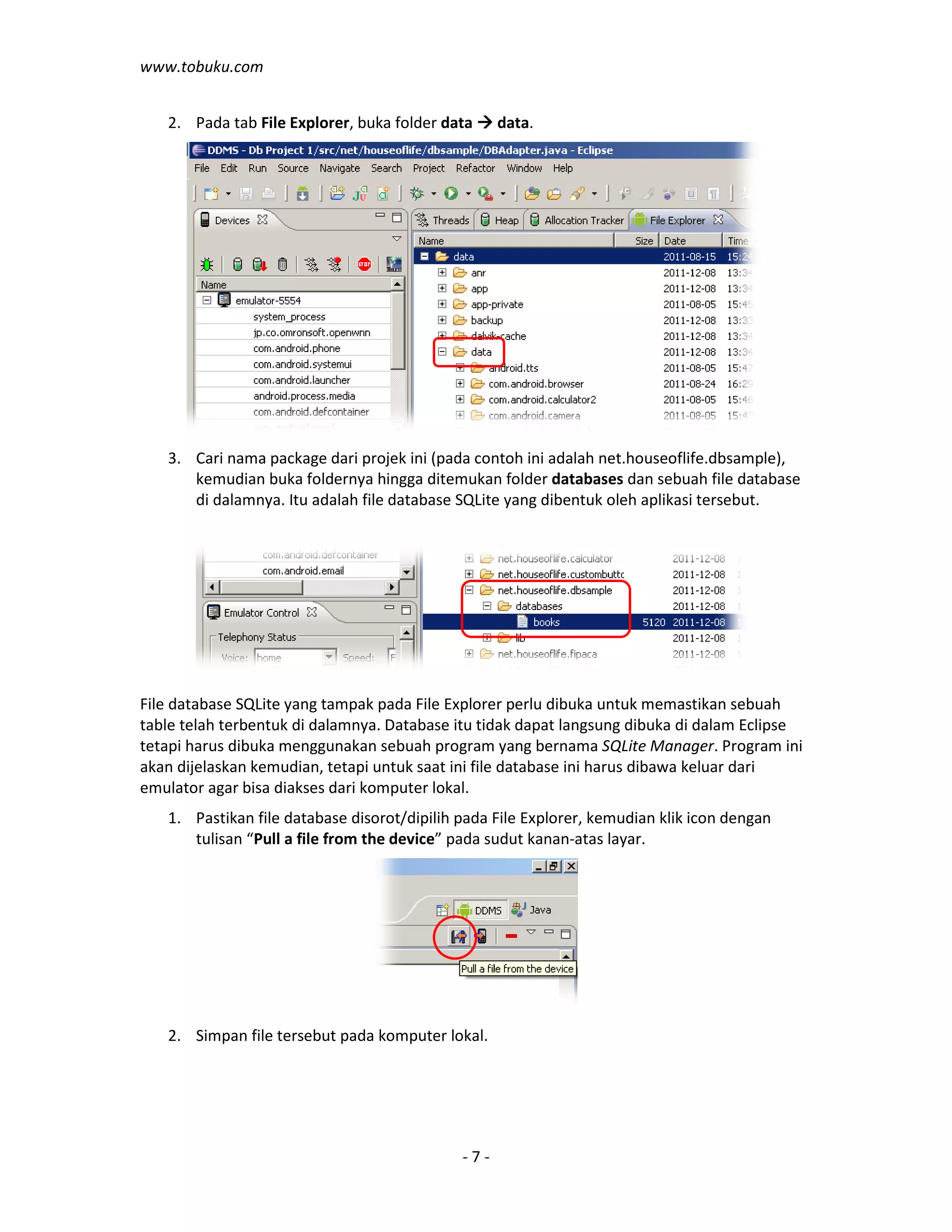 Menggunakan database di android | PDF