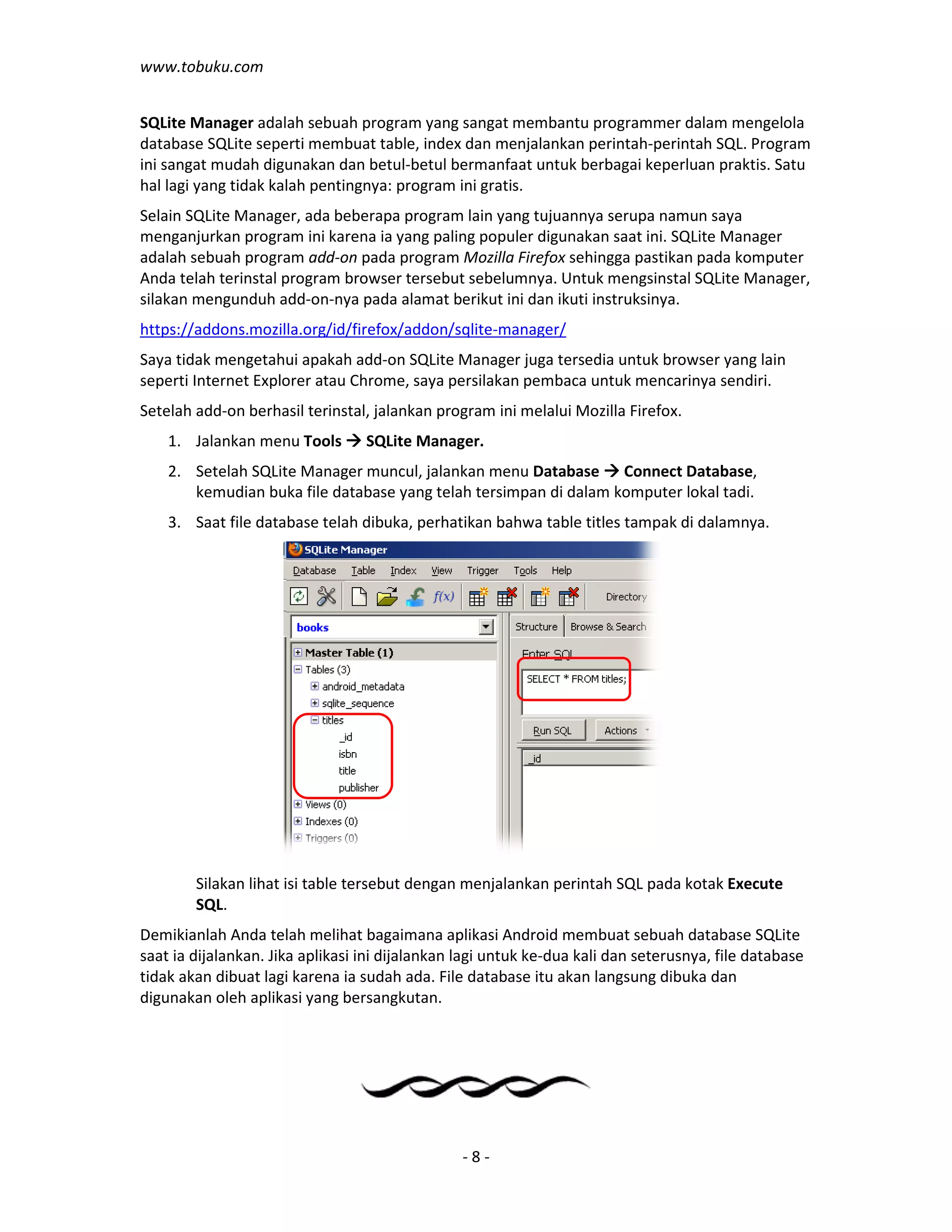 Menggunakan database di android | PDF
