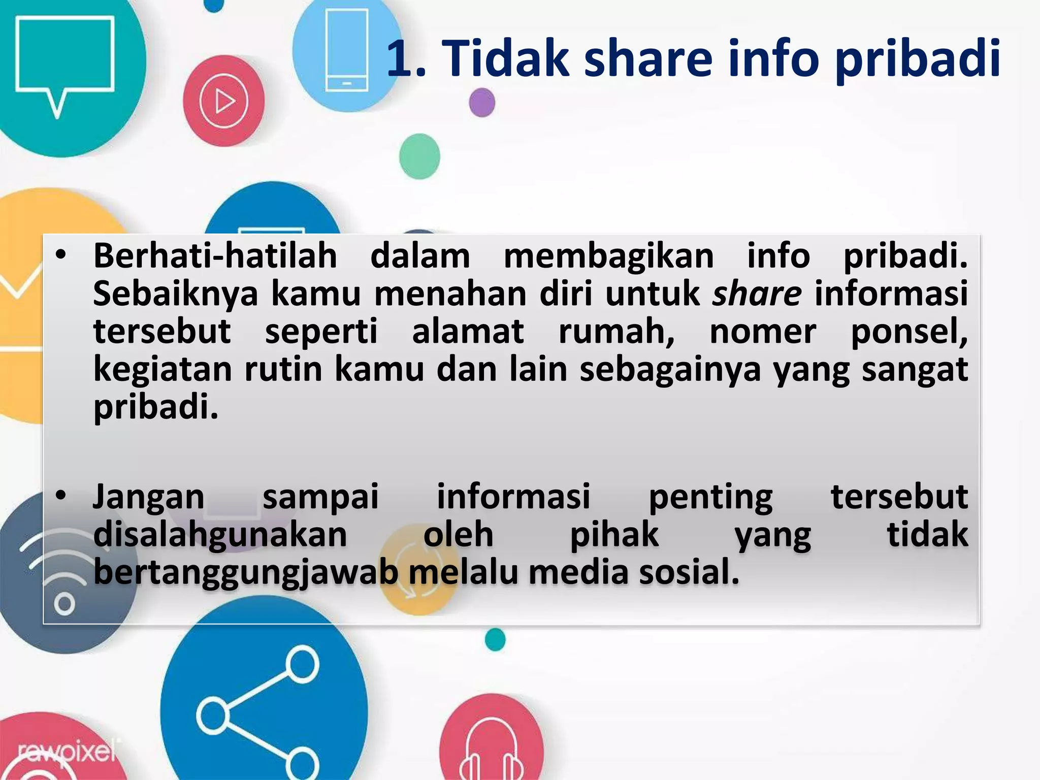 Menggunakan media sosial dengan bijak (1) | PPT Menggunakan media sosial dengan bijak (1) | PPT