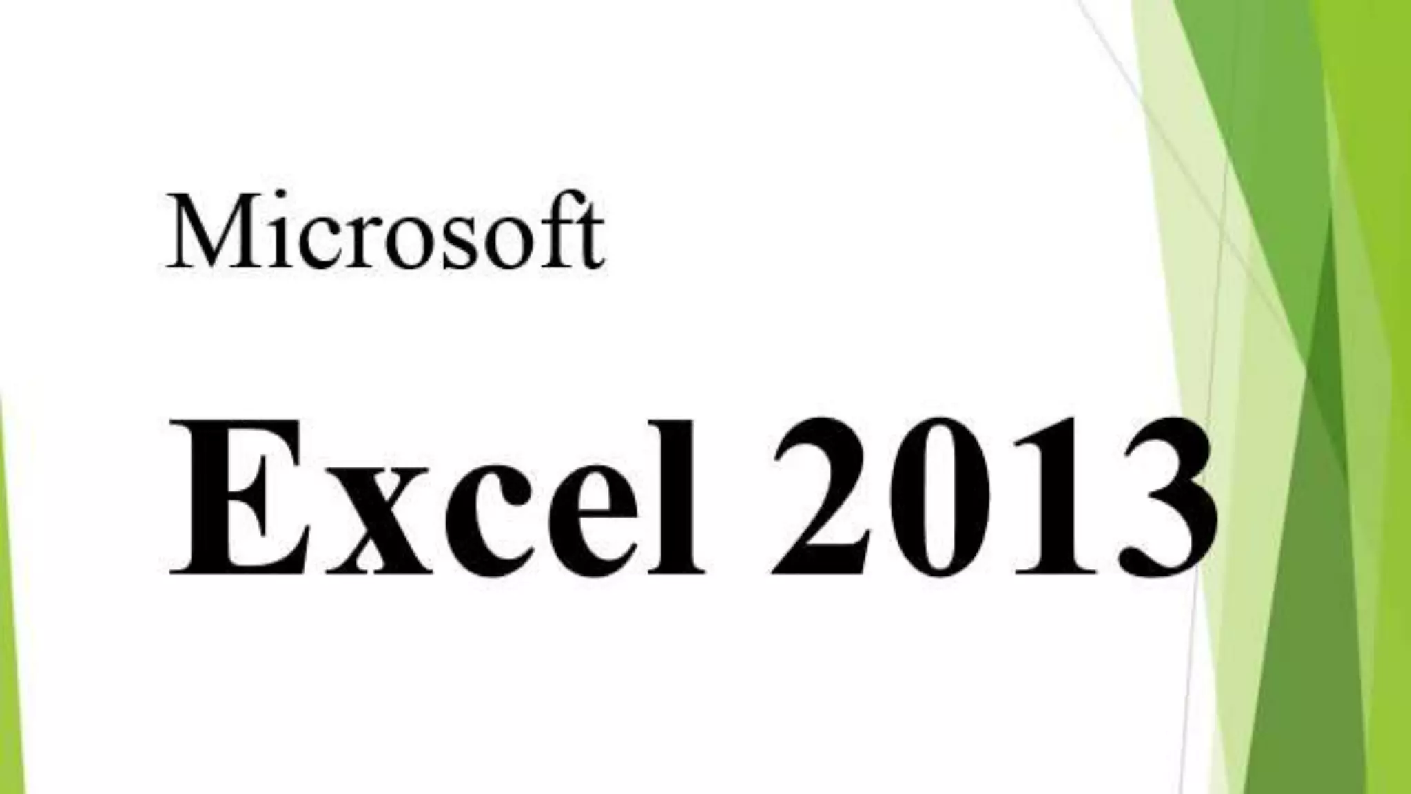 Menggunakan microsoft excel 2013 | PPTX
