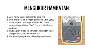 Menggunakan multimeter analog | PDF