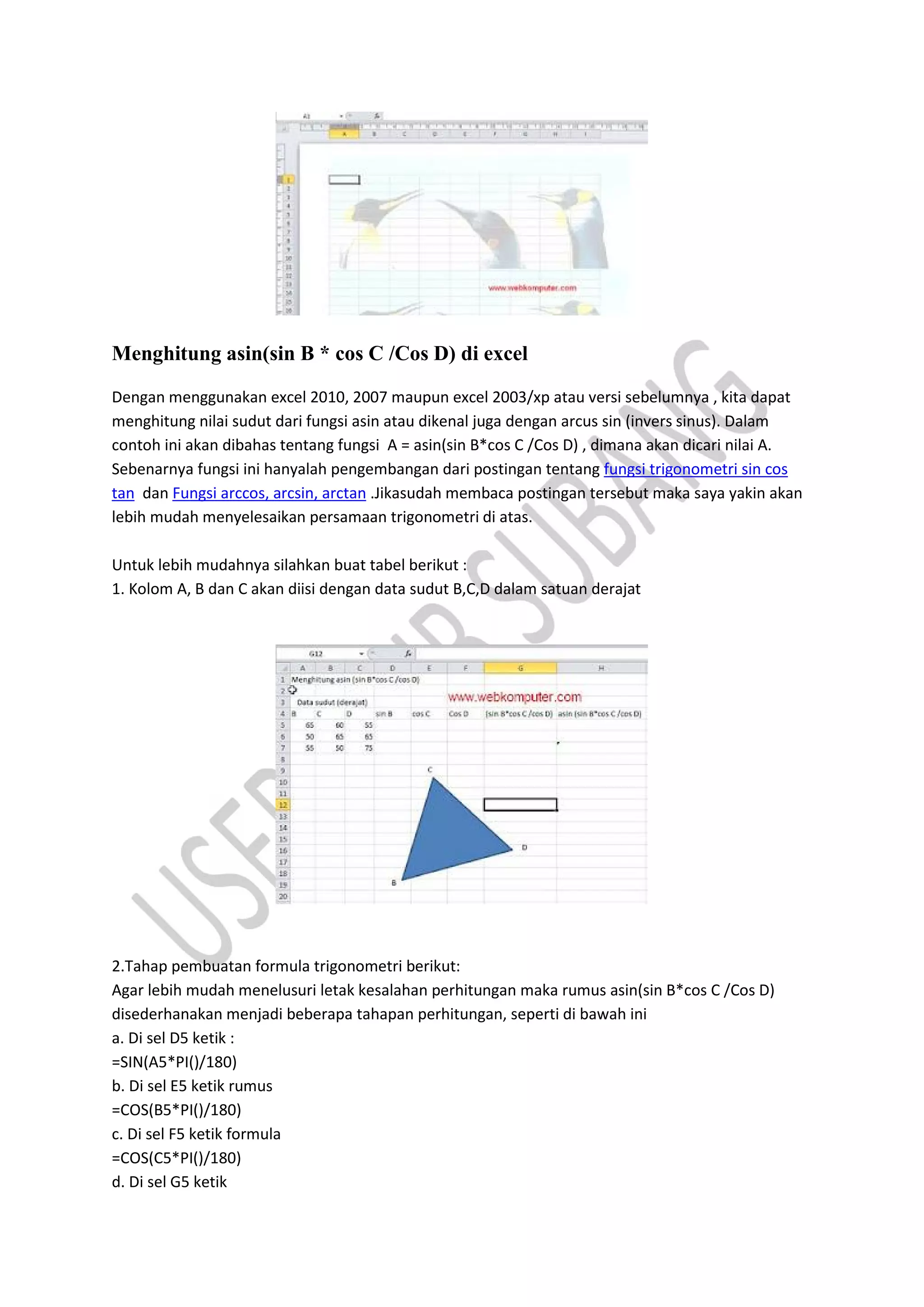 Menggunakan rumus logaritma di excel 2010 | PDF