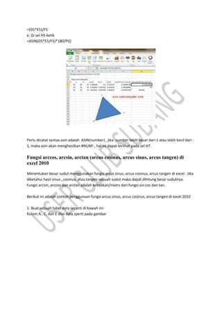 Menggunakan rumus logaritma di excel 2010 | PDF