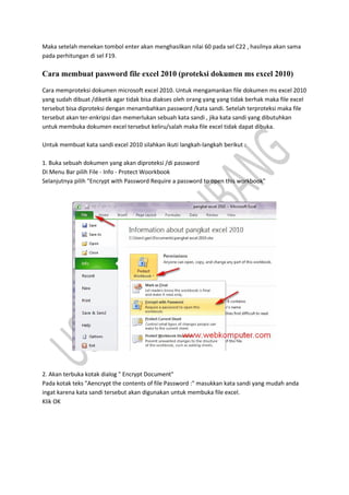 Menggunakan rumus logaritma di excel 2010 | PDF