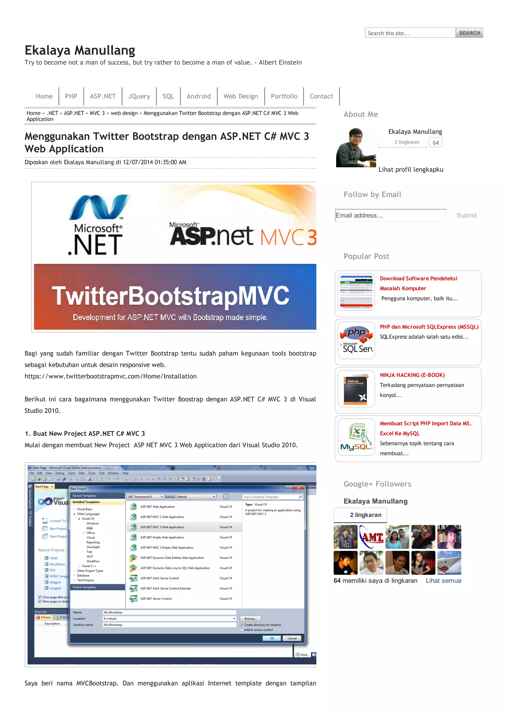 Menggunakan Twitter Bootstrap dengan ASP.NET C# MVC 3 Web Application | PDF