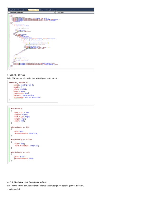 Menggunakan Twitter Bootstrap dengan ASP.NET C# MVC 3 Web Application | PDF