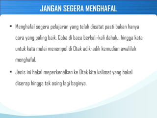 Menghafal pelajaran | PPT