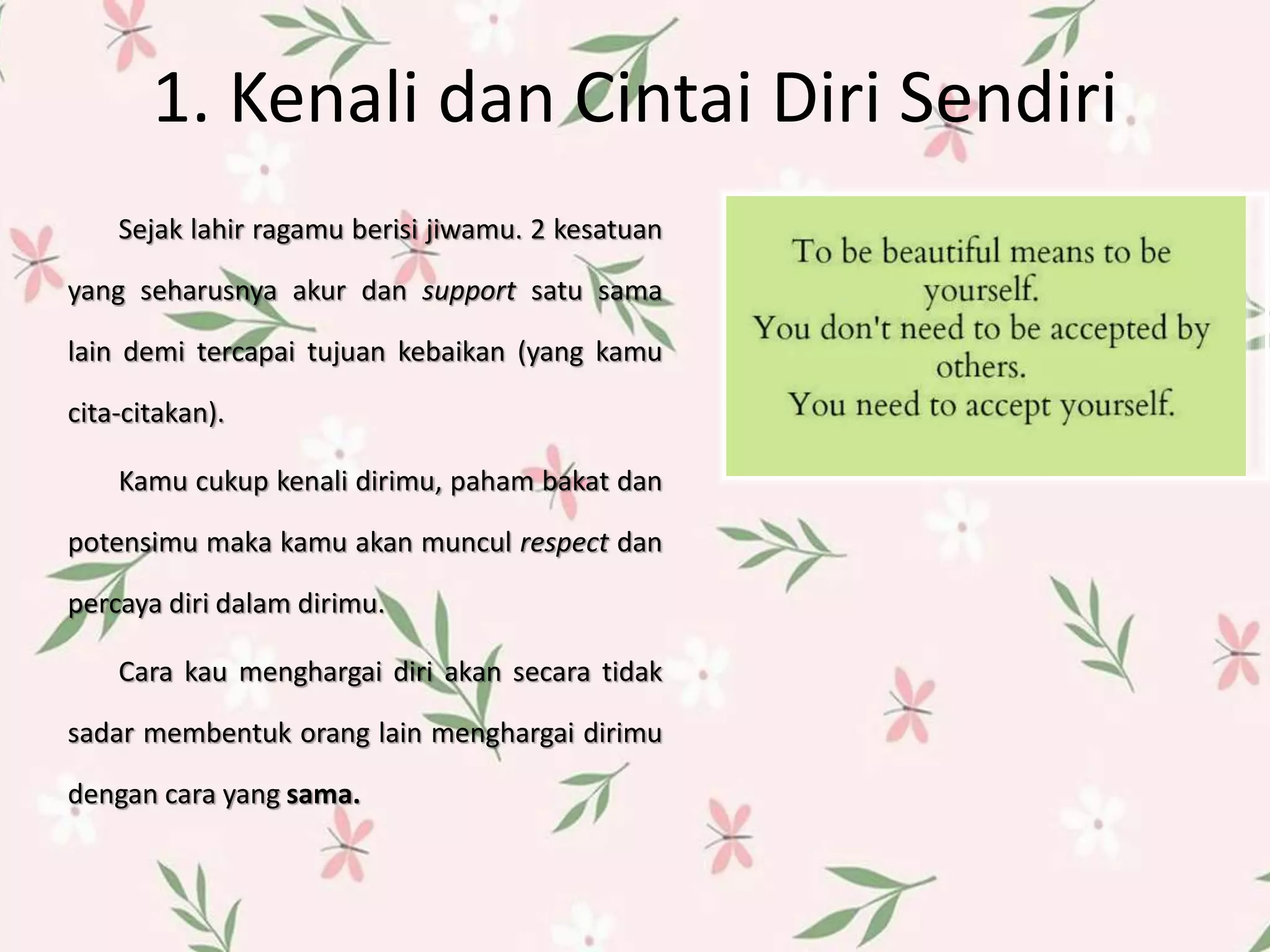 Menghargai diri sendiri | PPTX