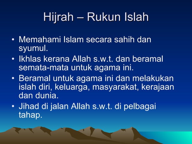 Menghayati Maal Hijrah | PPT