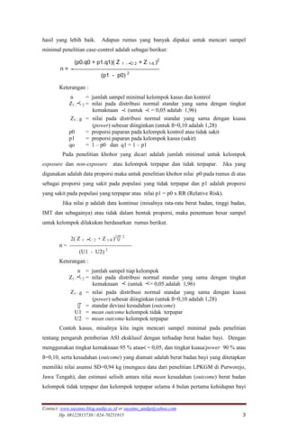 Menghitung besar-sampel-penelitian | PDF