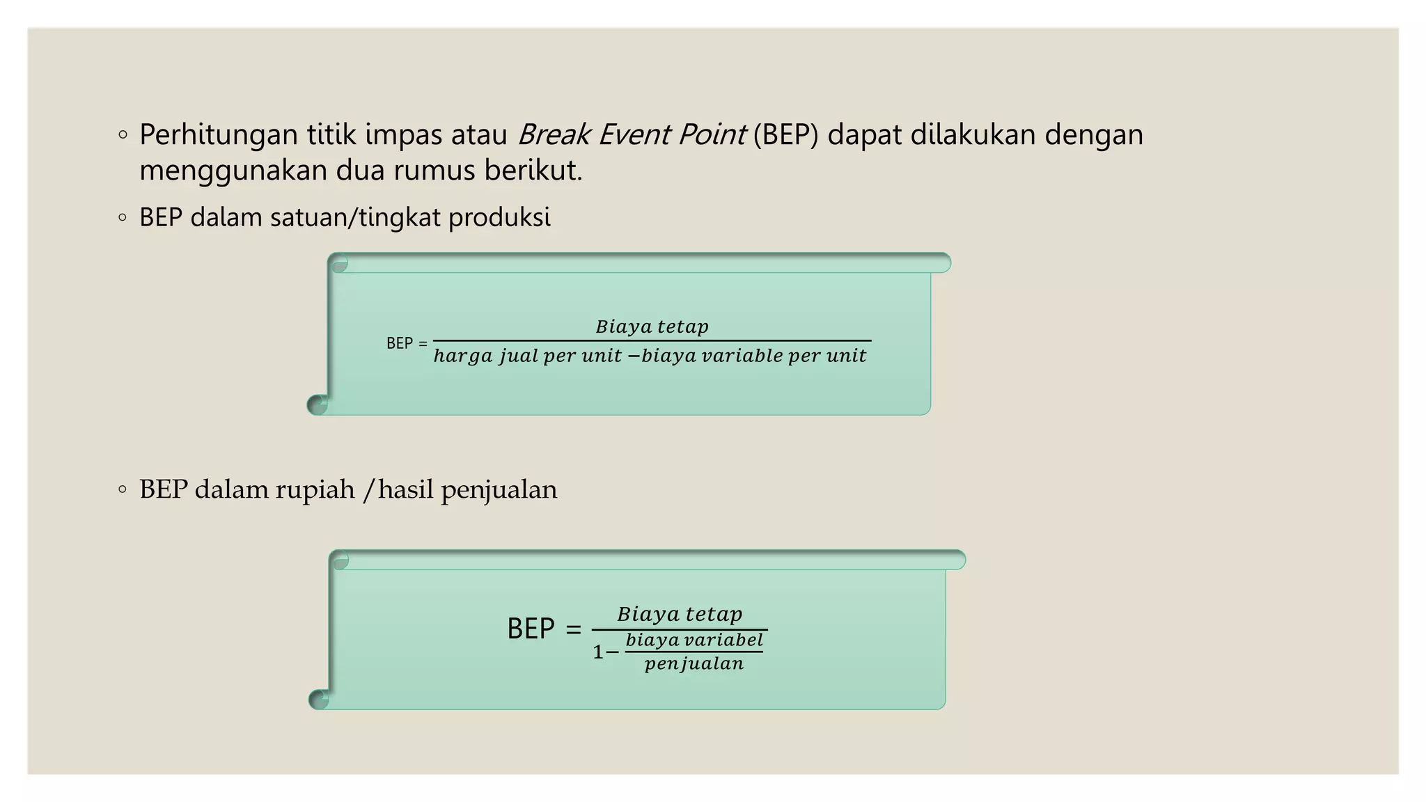 Menghitung BEP usaha makanan Daerah.pptx