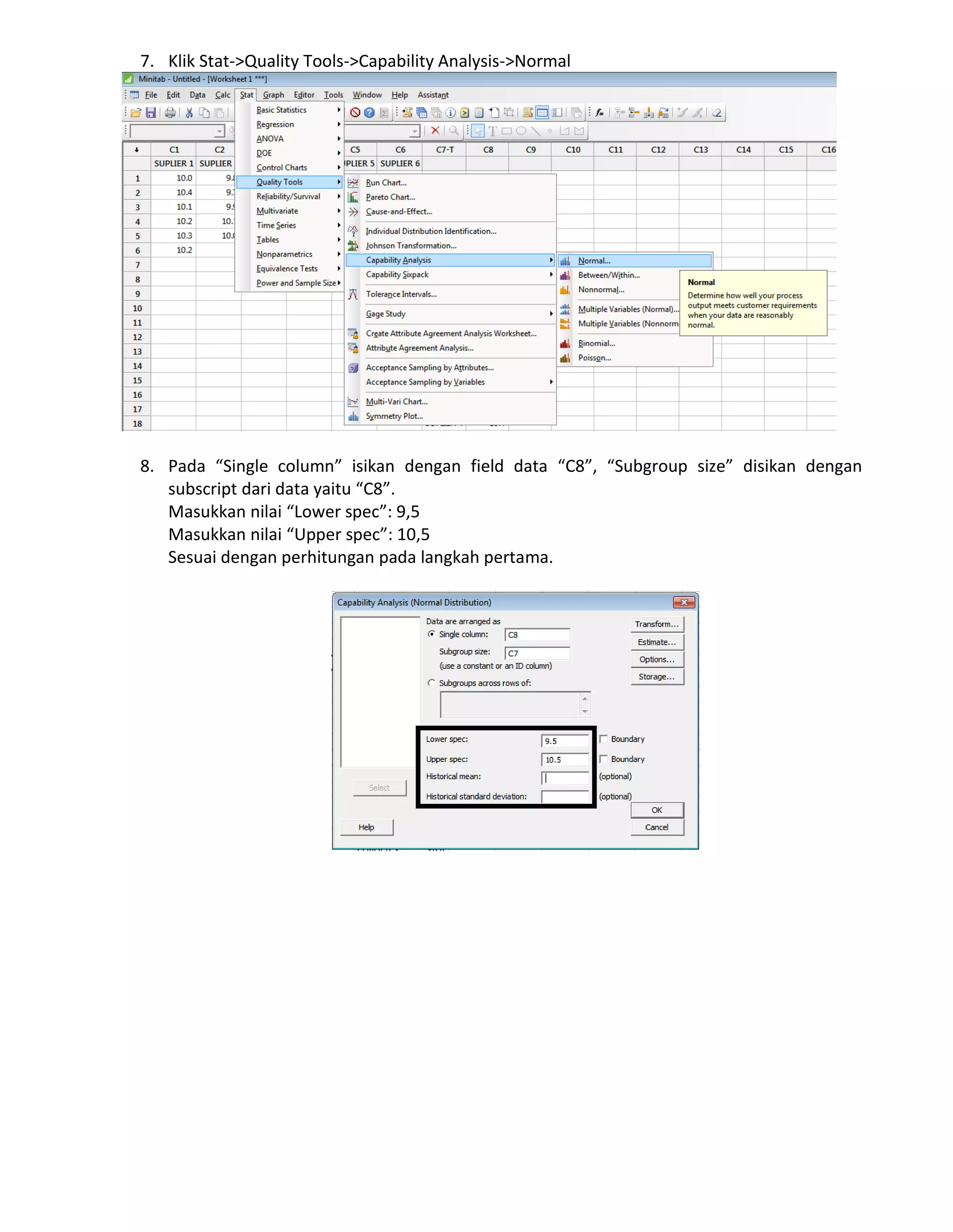 MENGETAHUI GAMBARAN CAPABILITY PROCESS DENGAN QUADRAN ZSHIFT VS ZBENCH ST PADA CONTINOUS DATA ...
