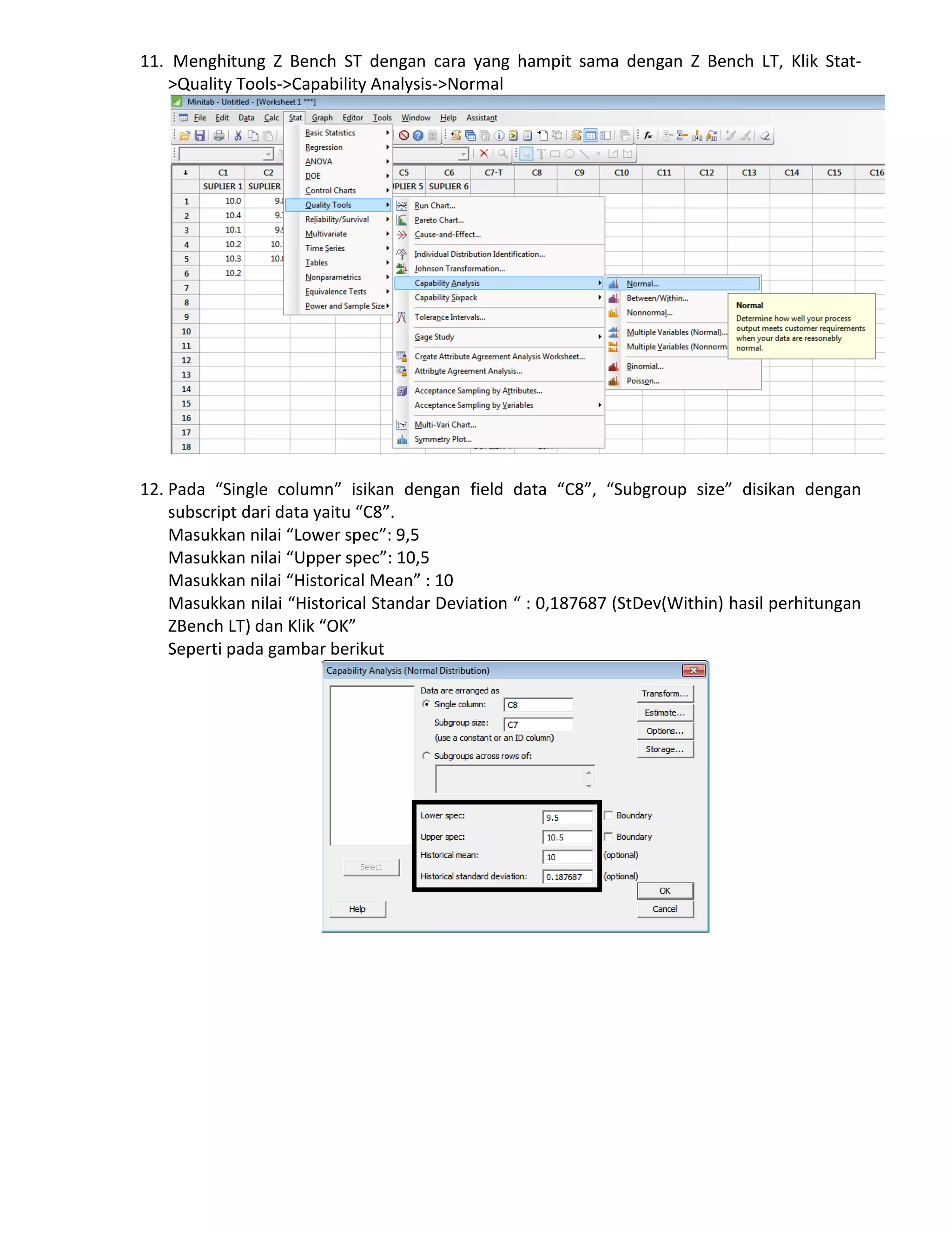 MENGETAHUI GAMBARAN CAPABILITY PROCESS DENGAN QUADRAN ZSHIFT VS ZBENCH ...