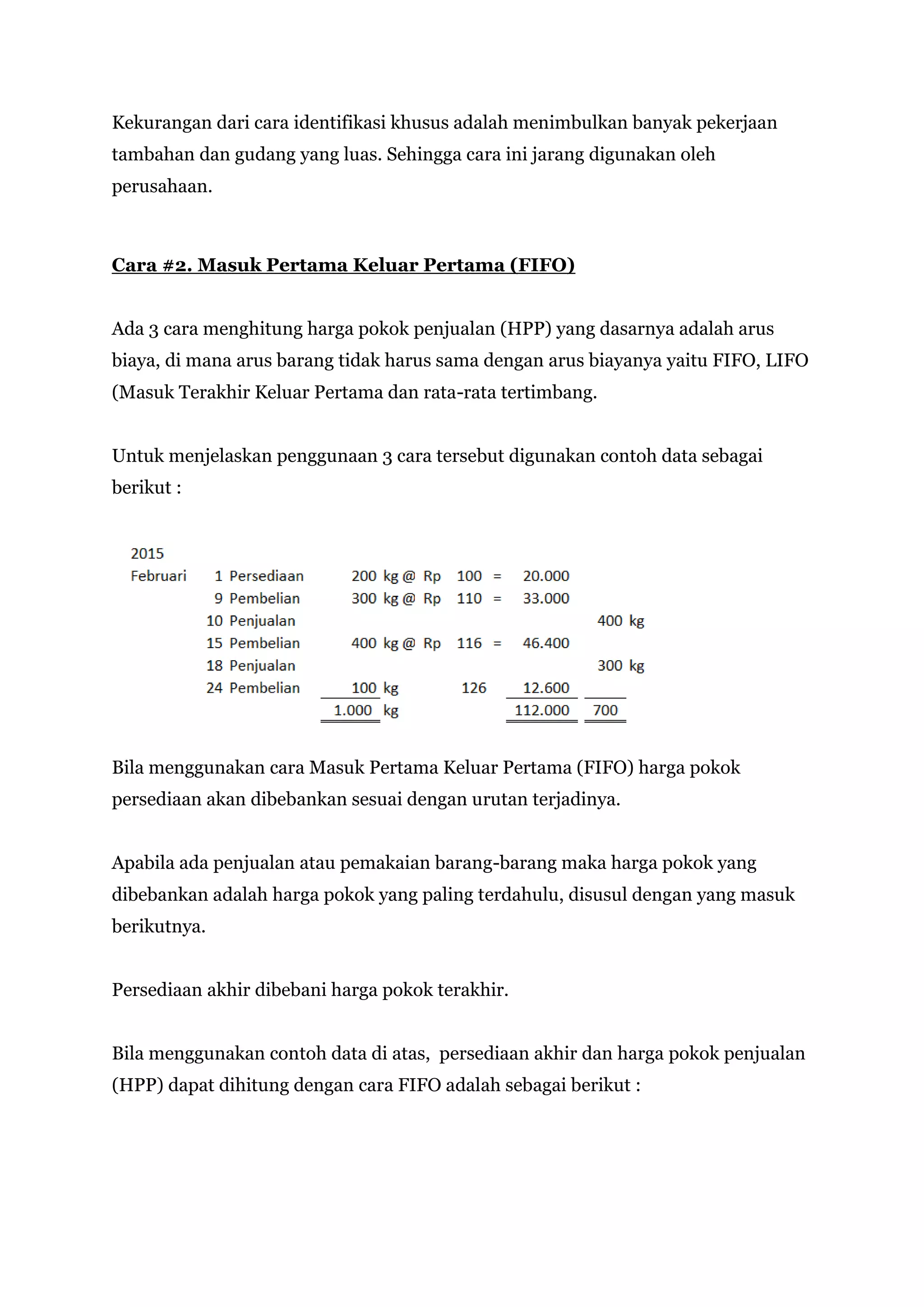 Menghitung harga pokok penjualan (hpp) | PDF