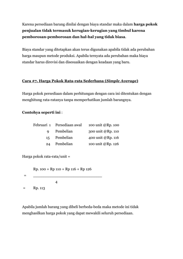 Menghitung harga pokok penjualan (hpp) | PDF