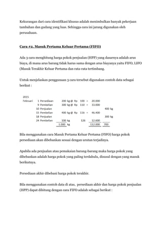 Menghitung harga pokok penjualan (hpp) | PDF