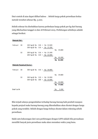 Menghitung harga pokok penjualan (hpp) | PDF
