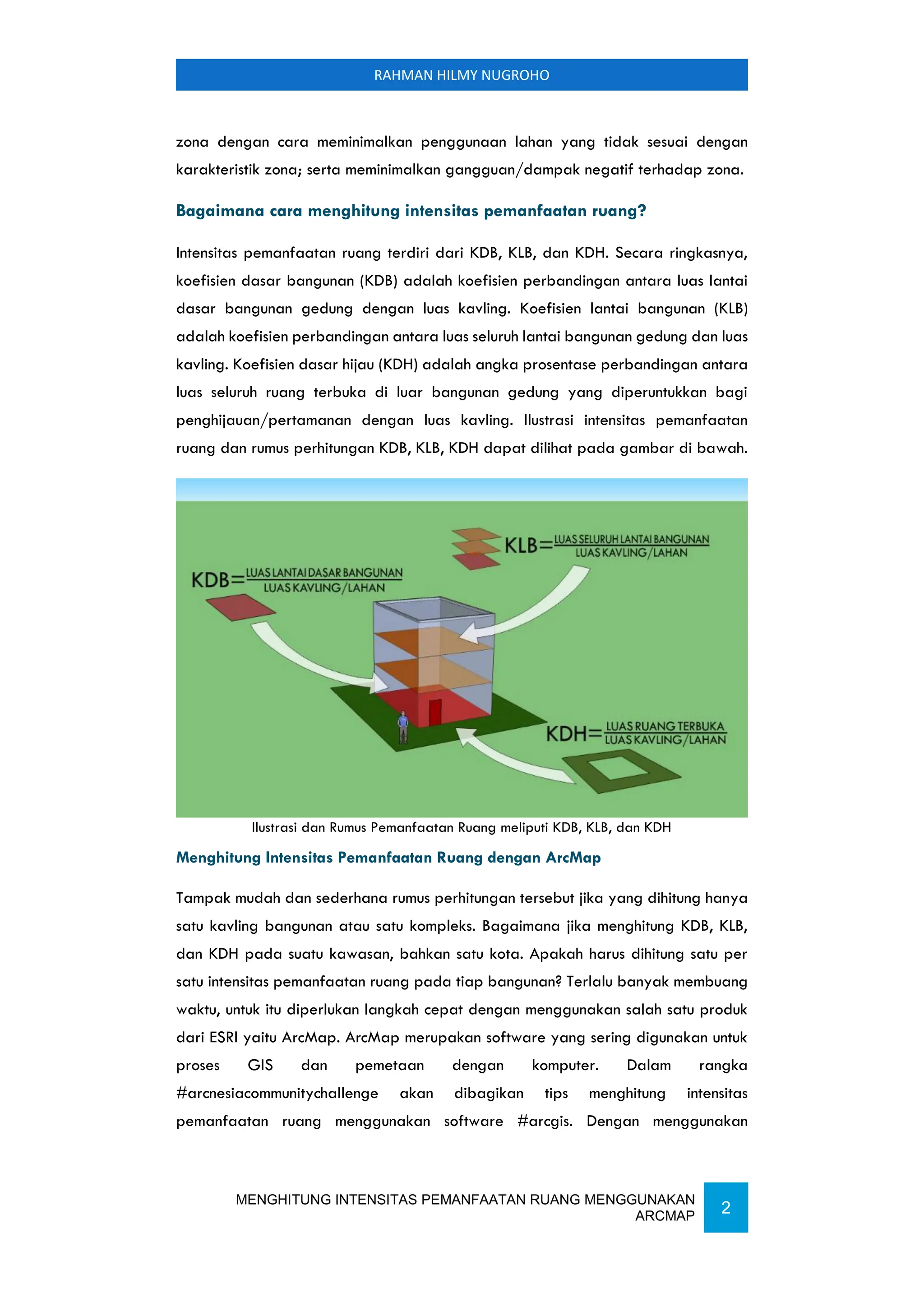 Menghitung Intensitas Pemanfaatan Ruang Menggunakan ArcMap-[Rahman ...