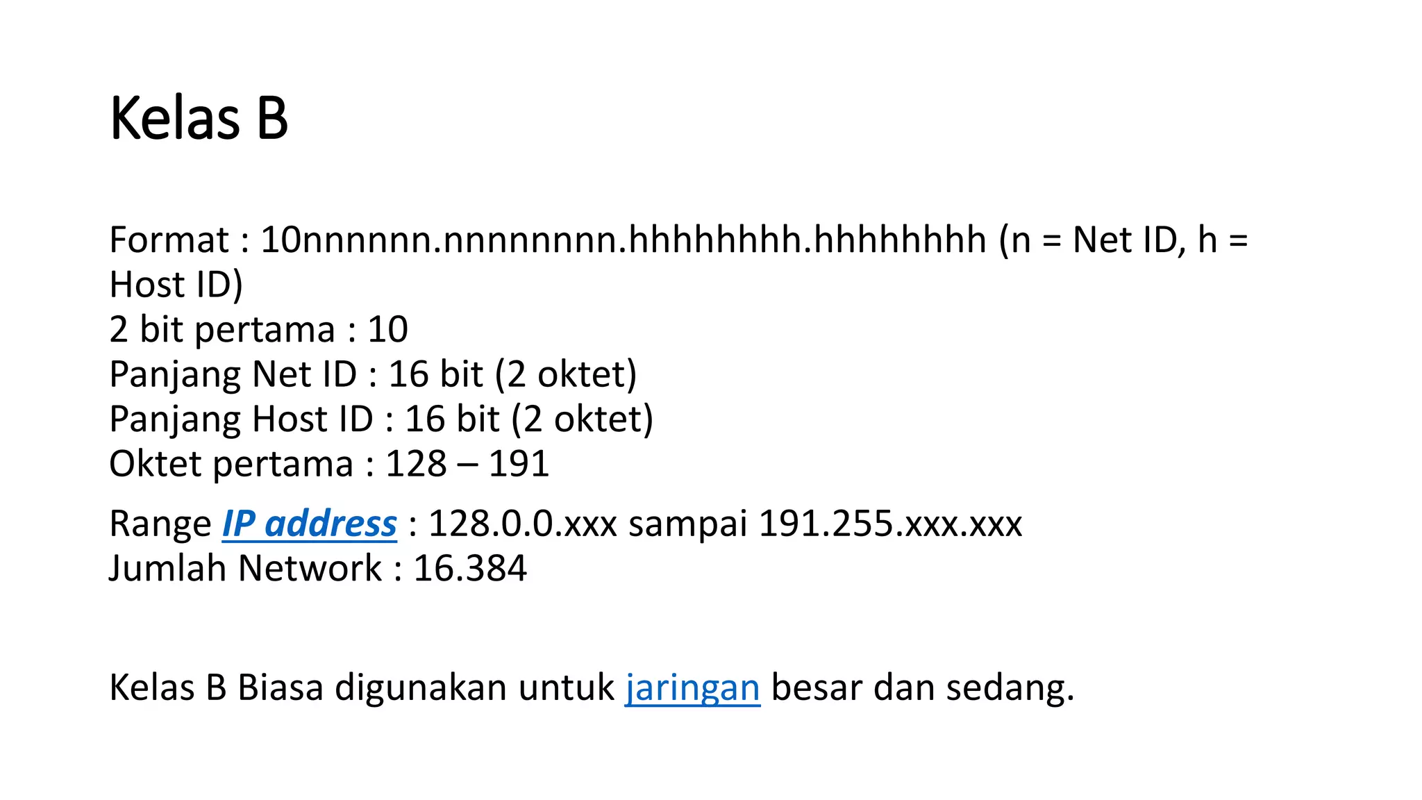 Menghitung ip, subneting, network id, | PPTX