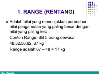 Menghitung nilai rata rata suatu distribusi data | PDF