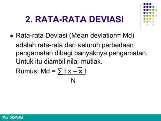 Menghitung nilai rata rata suatu distribusi data | PDF