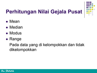 Menghitung nilai rata rata suatu distribusi data | PDF