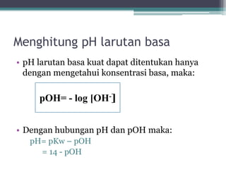 Menghitung p h asam dan basa | PPTX