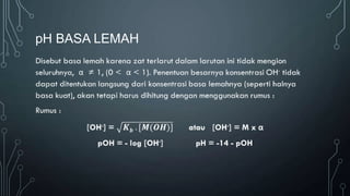 Menghitung ph basa | PPTX
